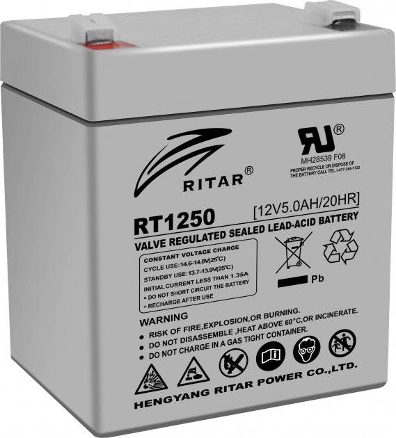 Акумуляторна батарея RITAR RT1250 AGM 12V 5.0 Ah купити недорого в ...